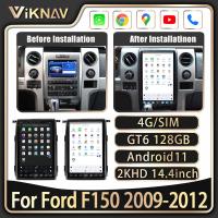 China Android 13 Car Multimedia Player Radio For Ford Raptor F150 09-12 8+128G Head Unit Touch Screen Carplay for sale