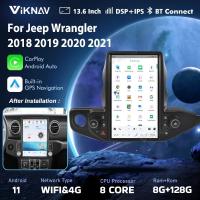 China For 2018-2021 Jeep Wrangler 13.6 Inch Touch Screen Car radio Navigation GPS Multimedia DVD Player Wireless Carplay 4G for sale