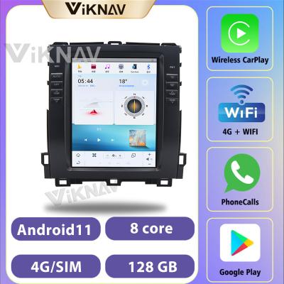 China 10.4 Inch Android Auto Stereo For 2002-2009 Toyota Prado Navigation GPS Multimedia DVD Player Wireless Carplay Wifi for sale
