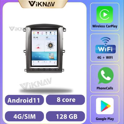 China 12.1 Inch Screen Stereo For 2003-2007 Toyota cruiser LC100 Navigation GPS Multimedia DVD Player Wireless Carplay for sale
