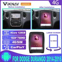 China 12.1Inch Android Auto Car radio For 2014-2016 Dodge Durango 128G Navigation GPS Multimedia Player Wireless Carplay 4G for sale