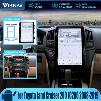 China 16 Inch Android Auto Stereo For 2010-2013 Toyota Cruiser 128G Navigation GPS Multimedia Player Wireless Carplay 4G for sale