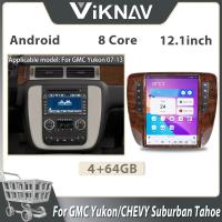 China Viknav Car Radio For GMC-Yukon/Chevy Suburban Tahoe Auto AC (2007-2013)12.1 Inch Android 13 IPS Touch Screen Navigation for sale