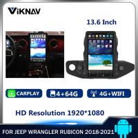 China Viknav Car Radio For Jeep Wrangler (2018-2021) 13.6 inch GPS navigation DVD multimedia auto stereo 2din for sale