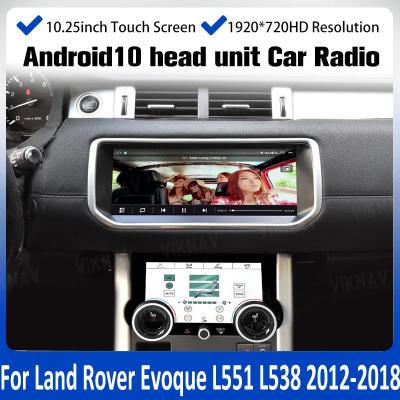 China 10.25 Inch Android Car Stereo Radio For Land Rover Evoque L551 L538 2012-2018 GPS Navigation Touch Screen DVD Player for sale