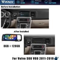 China Viknav Car Stereo Radio For Volvo S60 V60 (2011-2019) 8.8 inch GPS Navigation Multimedia DVD Player HD Screen 2 Din for sale