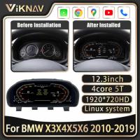 China Viknav For BMW X3 X4 X5 X6 (2010-2019) 12.3 inch Car Digital Dashboard Panel Virtual Instrument Cluster LCD Speedometer for sale