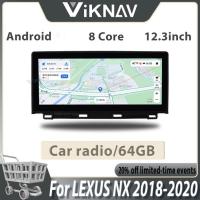 China Viknav Car Radio For LEXUS NX (2018-2020)12.3 inch Touch Screen Wireless Carplay GPS Navigation LCD Display Screen for sale