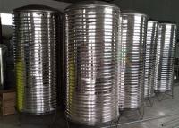 China Round Insulated Stainless Steel Water Tank 304 Cold Water Storage Equipment 0.5T to 20T Customized for sale