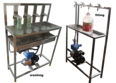 China Manual Bottle Washing and Filling Machine 100ml to 50L Stainless Steel 304 for sale