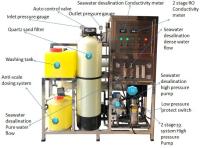 China 98% 3m3 Reverse Osmosis Desalination System With U PVC Pipe for sale