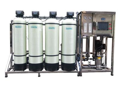 China Sand Carbon Purifier / Water Treatment Machine PLC Touch Screen For Consumption for sale