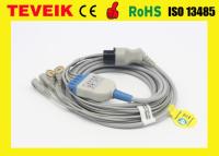 China One piece 5 leads ECG cable with snap, AHA, round 6pin / Mindray patient monitor accessories for sale
