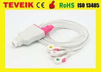 China Round 12 Pin Ecg Trunk Cable / HP Adaper For Patient Monitor , White Color for sale