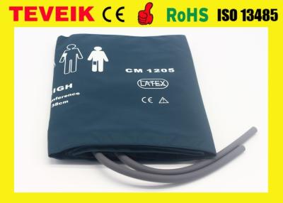 China 002796 Double Hose Adult Thigh NIBP Cuff 46-66cm Size For Patient Monitor , Nylon Cuff Material for sale