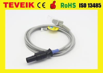 China TPU Material Ohmeda Spo2 Extension Cable 8 Foot For Patient Monitor , Blue / Grey Color for sale