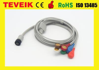 China GE Holter Recorder Medical ECG Cable With Integrated 5 Lead Wires for sale