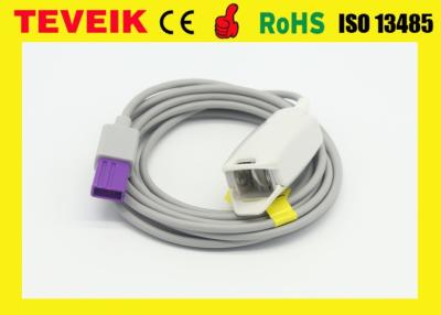 China Patient Monitor Reusable SpO2 Sensor With Adult Finger Clip , 12 Pin Connector Type for sale