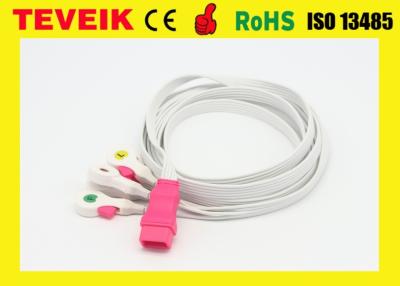China Teveik Manufacturer Disposable Medical PVC ECG Cable For Patient Monitor, 5 leads for sale