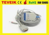China BJ-901D Nihon kohden 10 leads EKG/ECG cable DB 15pin with DIN 3.0, snaps or clips for sale