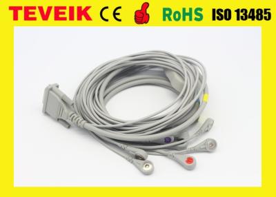 China Schiller 10 Lead EKG Cable , 10/12 Lead EKG / ECG Cable Snap IEC TPU Material for sale