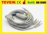 China 10 Lead Banana 4mm Schiller Ecg Holter Ekg Cable With Protection Resistor for sale