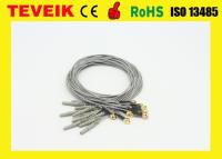 China EEG cable with DIN1.5 socket , 1m,Gold plated copper electrode eeg cup electrodes for sale