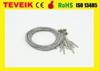 China EEG cable with DIN1.5 socket , 1m,Gold plated copper electrode eeg cup electrodes for sale
