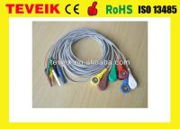 China Medical Consumables DIN 1.5 type 7 leadsHolter ECG Leadwire medical cables,snap for sale