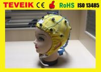 China Medical Supplier of Neurofeedback Yellow Integrated 20 leads EEG Cap for EEG Machine, Ear Clip Tin Electrode for sale