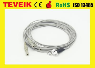 China DIN1.5 Socket 1m OEM Medical Cable With Silver Chloride Plated Silver Electrodes for sale