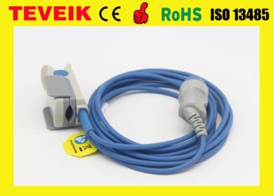 China Reusable Bruker finger clip SpO2 Sensor For DC-3002 Patient Monitor, Round 12pin for sale