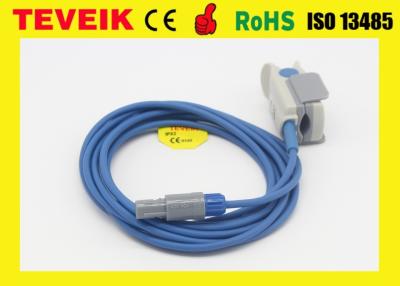 China MS3-109069 Edan Compatible SpO2 Sensor, Readel 6pins Audlt Finger Clip Medical cable for sale