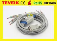 China Teveik Factory Price Medical Schiller AT3/AT6 10 leads DB15pin EKG Cable with Banana 4.0 for sale