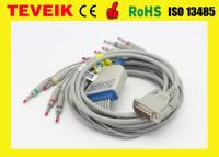 China Teveik Factory Price Medical Schiller AT3/AT6 10 leads DB15pin EKG Cable with Banana 4.0 for sale