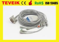 China Teveik Factory Price M1770A DB 15pin 10 leadwires ECG/EKG Cable For Patient Monitor, Snap for sale