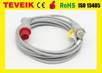 China Factory Price of Mindray PM7000 Medical Invasive Blood Pressure IBP Cable, Round 6pin to BD adapter for sale