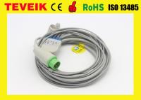 China Fukuda Denshi DS-7100 /7200 5 Leads ECG Cable , Round 12pin  ECG  Lead Wires  With Snap for sale