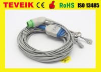 China Fukuda Denshi DS-7100 /7200 5 Leads ECG Cable , Round 12pin  ECG  Lead Wires  With Snap for sale