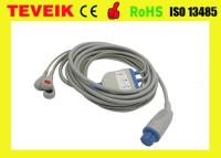 China Datex One Piece 3 Leads ECG Cable With TPU Material For Cardiocap for sale