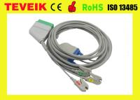 China Nihon Kohden One Piece 3 Leads ECG Cable Round 12pin  With Clip IEC And  TPU Material for sale