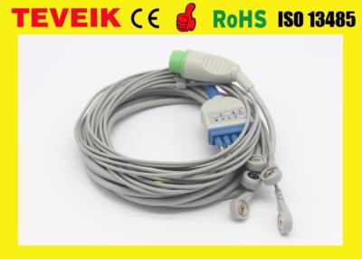 China Compatible TM910 Schiller 5 Leads  ECG Cable With  Round 12 Pin  For Medical Accessory for sale