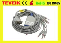 China Medical device schiller EKG Cable with Banana 4.0 IEC 10K resistor, 10 lead ecg cable for sale