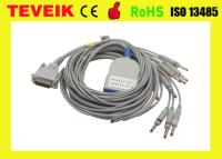 China Medical device schiller EKG Cable with Banana 4.0 IEC 10K resistor, 10 lead ecg cable for sale