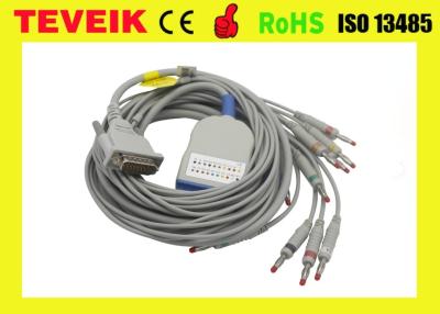 China Long Screw Schiller EKG Cable 10 lead ECG Cable and Leadwires for AT3,AT6,CS6,AT5, AT10,AT60 for sale