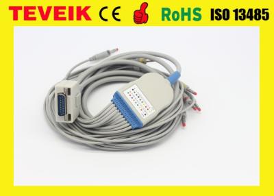 China Fukuda KP-500 EKG Cable, KP-500D ECG Cable and Leadwires with Banana 4.0 IEC Standard for sale