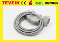 China Fukuda Denshi 10 lead EKG cable ,FX-7402,FX-4010 ECG Cable with DIN 3.0 IEC 4.7K ohm resistor for sale