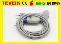 China Fukuda Denshi 10 lead EKG cable ,FX-7402,FX-4010 ECG Cable with DIN 3.0 IEC 4.7K ohm resistor for sale