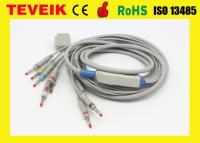 China Kenz ECG cable with integrated 10 leadwires,banana 4.0,IEC,DB15pin, Compatible With Kenz ECG 108 / 110 / 1203 for sale