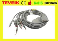 China MS1-106902 EDAN one piece 10 lead EKG/ECG cable with Banana 4.0 IEC 10K resistor for sale
